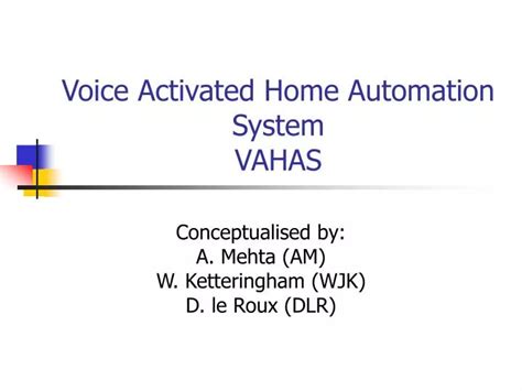 Ppt Voice Activated Home Automation System Vahas Powerpoint Presentation Id 6778832