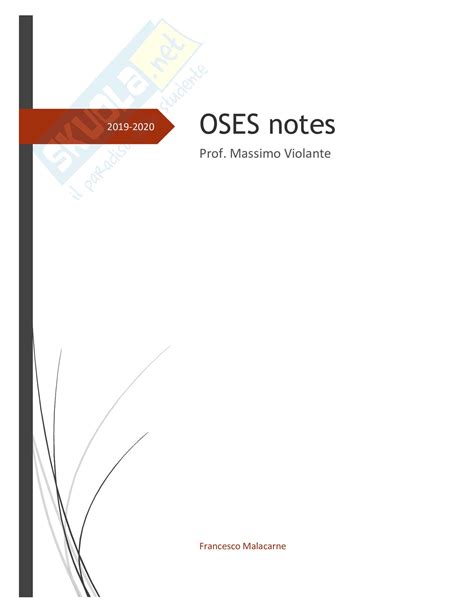 Lecture Notes Operating Systems For Embedded Systems