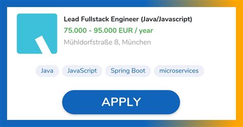 Germantechjobs On Linkedin Lead Fullstack Engineer Javajavascript