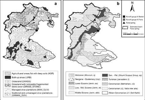 Map Of Hydrological Response Units A And Map Of Geological Exposures
