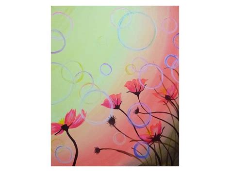 Paint And Sip Bubbly Bubbly Flowers Blue Springs Classpop