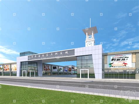 【商业街3d模型】 现代vr有灯光有贴图max2016商业街3d模型下载 Id1649775 免费3dmax模型库 青模3d模型网