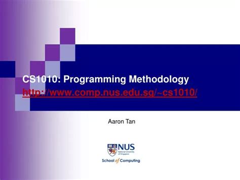 Ppt Cs1010 Programming Methodology Compnussg~cs1010 Powerpoint Presentation Id3154740