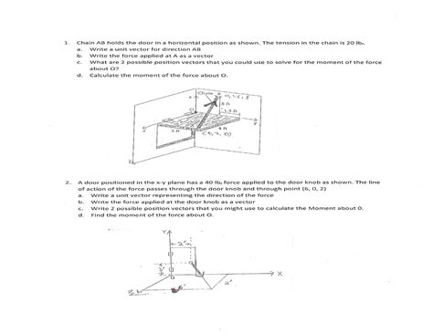 Chain AB Holds The Door In A Horizontal Position As Chegg Com