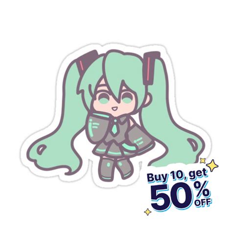 Chibi Hatsune Miku Sticker For Sale By Sweetchibichu Sticker Art Kawaii Stickers Anime