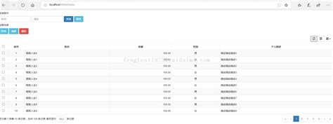 spring boot Bootstrap table的使用列权限控制表头居中项目实例 代码 最代码