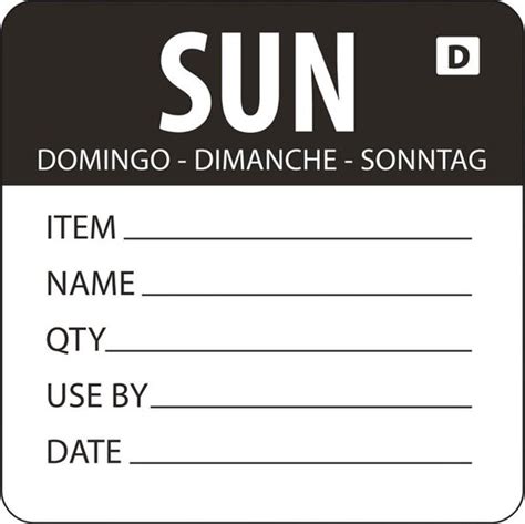 Vogue Oplosbare Kleurcode Voedseletiketten Zondag Bol