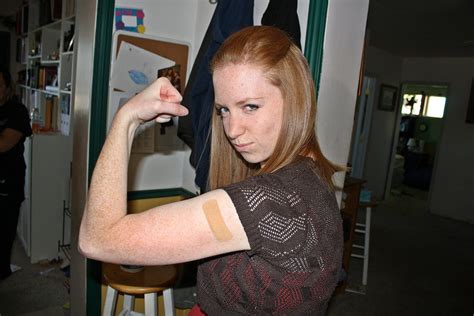 INJECTION GIRLS One SEXY ARM FLEXING After Getting A Tetanus