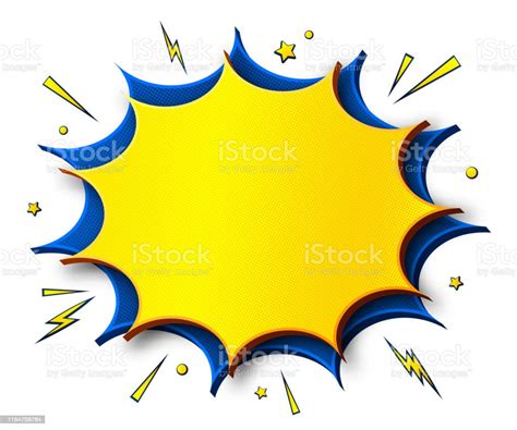 만화 배경입니다 하프톤과 음향 효과와 노란색파란색 연설 거품 팝 아트 스타일의 만화 포스터 폭발에 대한 스톡 벡터 아트 및 기타 이미지 Istock