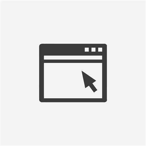 Browser Window Icon Vector Browser Internet Web Page Symbol Sign