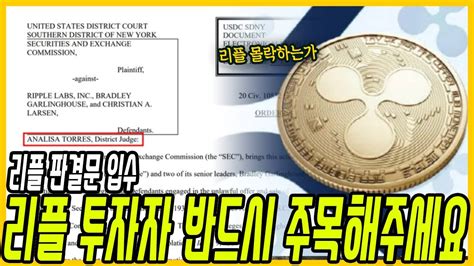 리플 이제 시작일수도 있습니다 Youtube