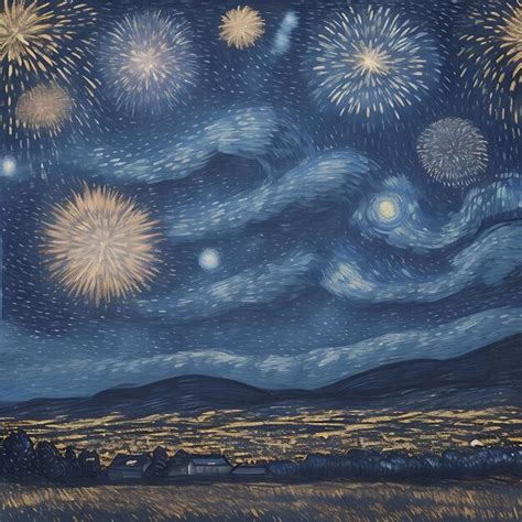 Premium Ai Image Fireworks With Night Sky Generative Ai