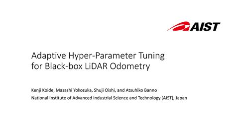 Adaptive Hyper Parameter Tuning For Black Box LiDAR Odometry IROS PDF