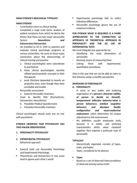 Hans Eysenck Pdf Extraversion And Introversion Clinical Psychology