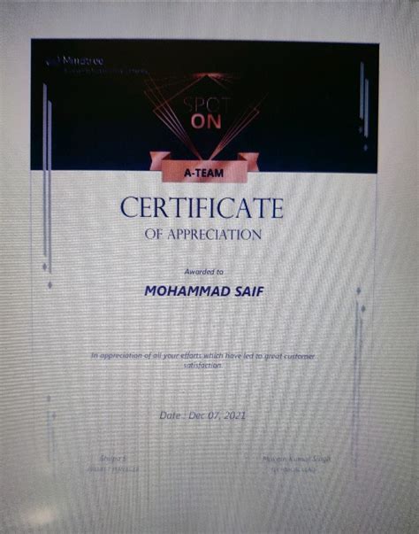 Mohammad Saif On Linkedin Spot On 3rd Time In A Row Appreciationmindtree