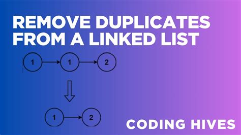 Remove Duplicates From A Linkedlist Python Coding Interview Question Explained Simplycoding