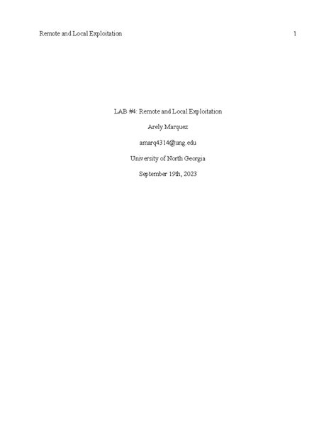 Lab 4 Lab 4 Essay For Cybr2050 Using Infosec Lab Remote And Local