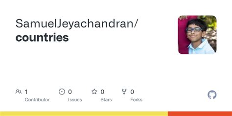 GitHub SamuelJeyachandran Countries