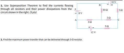 Solved Use Superposition Theorem To Find The Currents Chegg