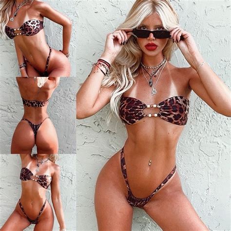 Cheetah Print Bikini Etsy