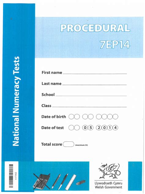 Numeracy Procedural Test Year 7 2014 Pdf