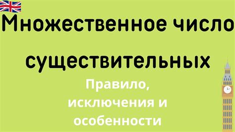 Множественное число существительных в английском языке Правило и исключения Youtube
