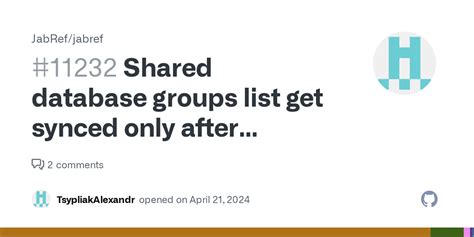 Shared Database Groups List Get Synced Only After Application Reboot