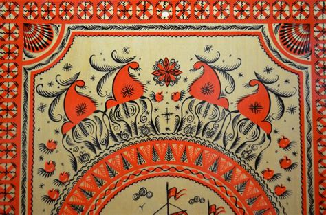 Доска пирожковая, Мезенская роспись - Искусство и Ремесло