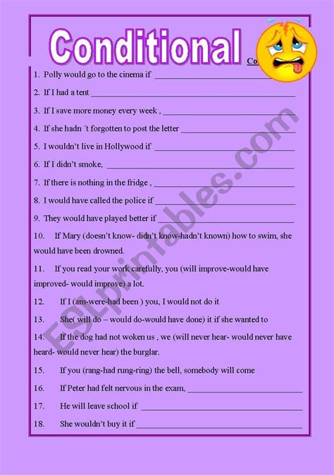 CONDITIONAL ESL Worksheet By Sole Velez