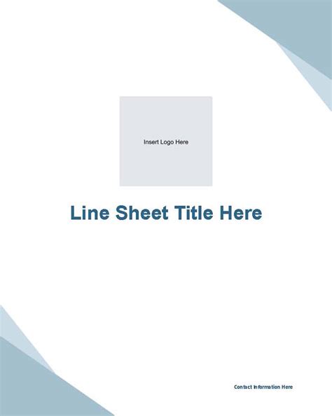 What Is A Line Sheet Small Business Guide Free Template