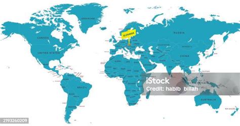 지리적 세부 사항으로 슬로바키아 국가를 강조 표시하는 세계지도 0명에 대한 스톡 벡터 아트 및 기타 이미지 0명 세계적인 세계지도 Istock