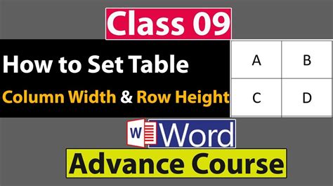 Remarkable Gallery Of Table Set Column Width Concept Veralexa