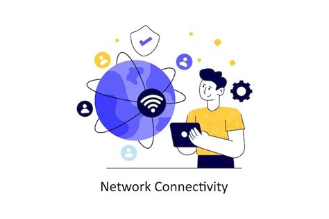 Premium Vector Network Connectivity Flat Style Design Vector Illustration Stock Illustration