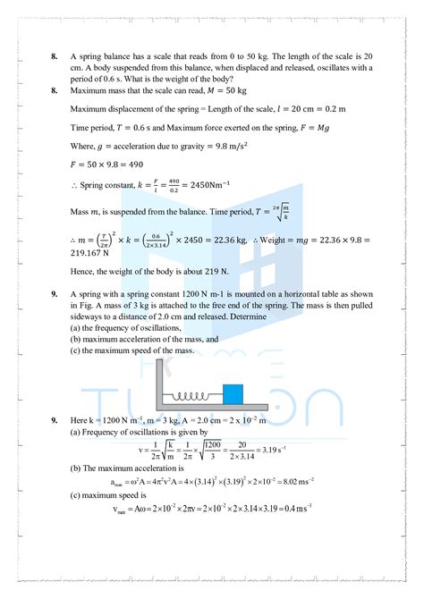 Ncert Solutions For Class 11 Physics Chapter 14 Oscillations