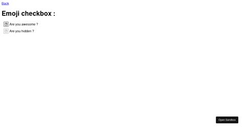 Tbetous Learn Native Web Component Emoji Checkbox Codesandbox