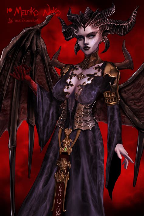 Rule 34 1girls Big Breasts Blood Busty Demon Diablo Diablo 4 Dress
