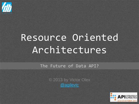 Pdf Resource Oriented Architectures The Future Of Data Api