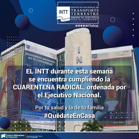Sedes Regionales Del Intt Cumplen Con La Cuarentena Nacional