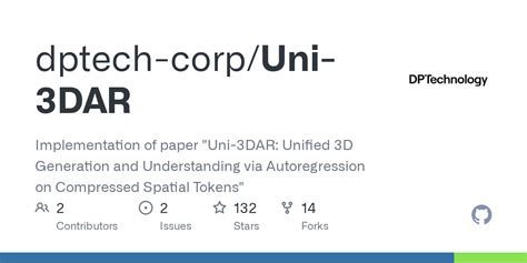 Github Dptech Corpuni 3dar Implementation Of Paper Uni 3dar Unified 3d Generation And