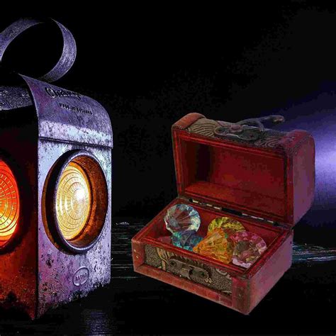 Set Pirate Treasure Chest With Gemstones Acrylic Grandado