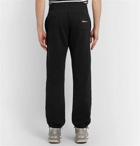 Apc Jjjjound Justin Slim Fit Logo Detailed Loopback Cotton Jersey Sweatpants Black Apc