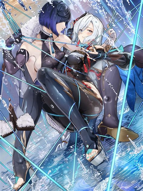 Shenhe And Yelan Genshin Impact Drawn By Uv Danbooru