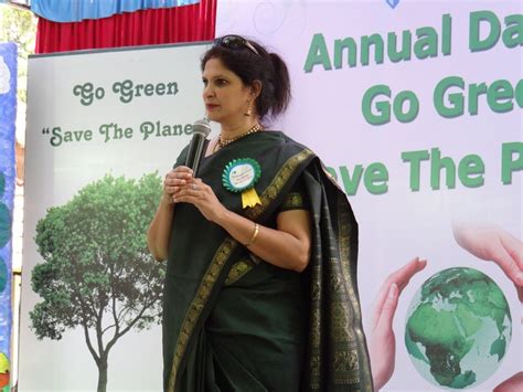 Usha Mohan Director Of Tbs The Bangalore School Addressing On The Annual Day School Address
