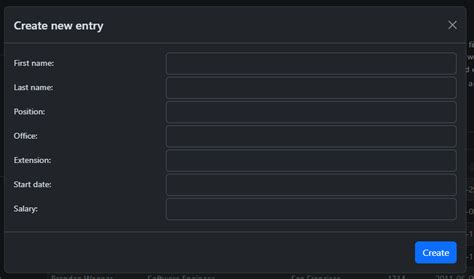 Modal Button Defaults — Datatables Forums