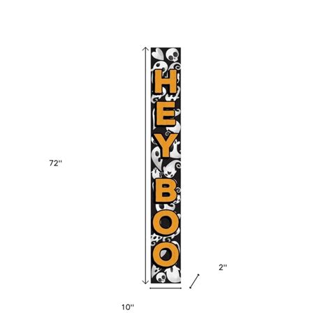 72 Inch Solid Wood Halloween Ghost Porch Sign Black Orange Foter
