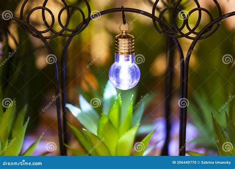 The Decorative Light In The Garden Lost In Green Grass New Mini