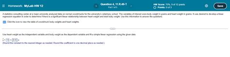 Solved Homework Mylab Hw 12 Question 4 11 R 49 T Part 1