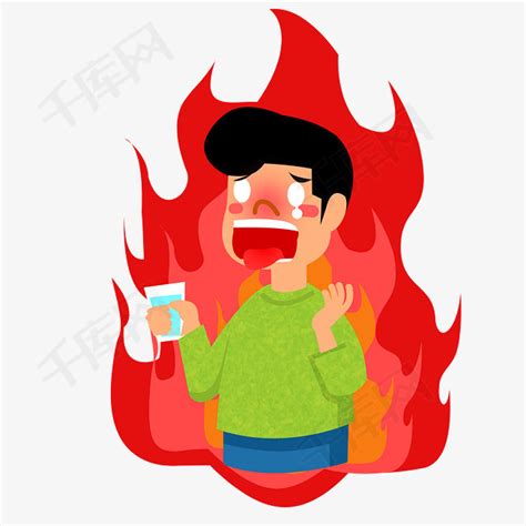 喷火火辣辣大火男子素材图片免费下载 千库网