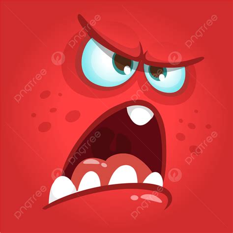 Cute Mad Face Cartoon