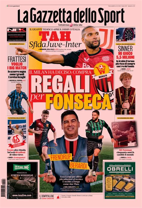 La Gazzetta Dello Sport Journal Abonnement Pressreader